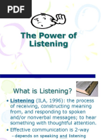 Listening Skills: Prof. Papiya de | PDF | Communication | Psychological ...