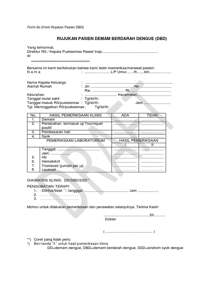 Format Pencatatan Dan Pelaporan DBD | PDF | Sains & Matematika