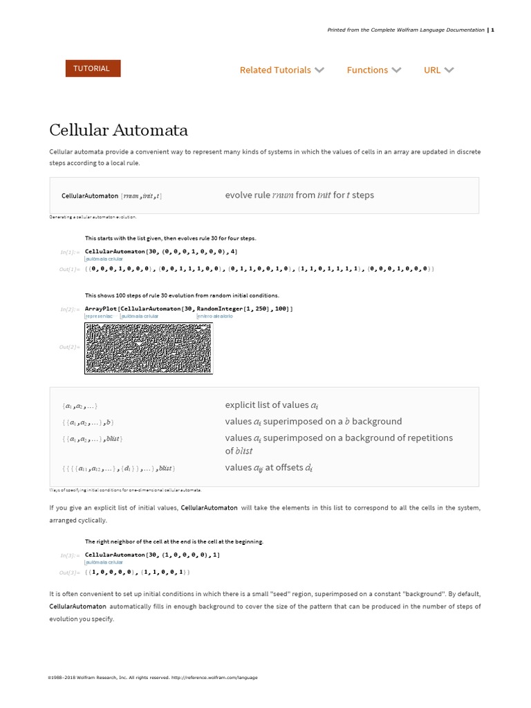 Cellular Automata With Mathematica | PDF | Automata Theory | Theoretical Computer Science