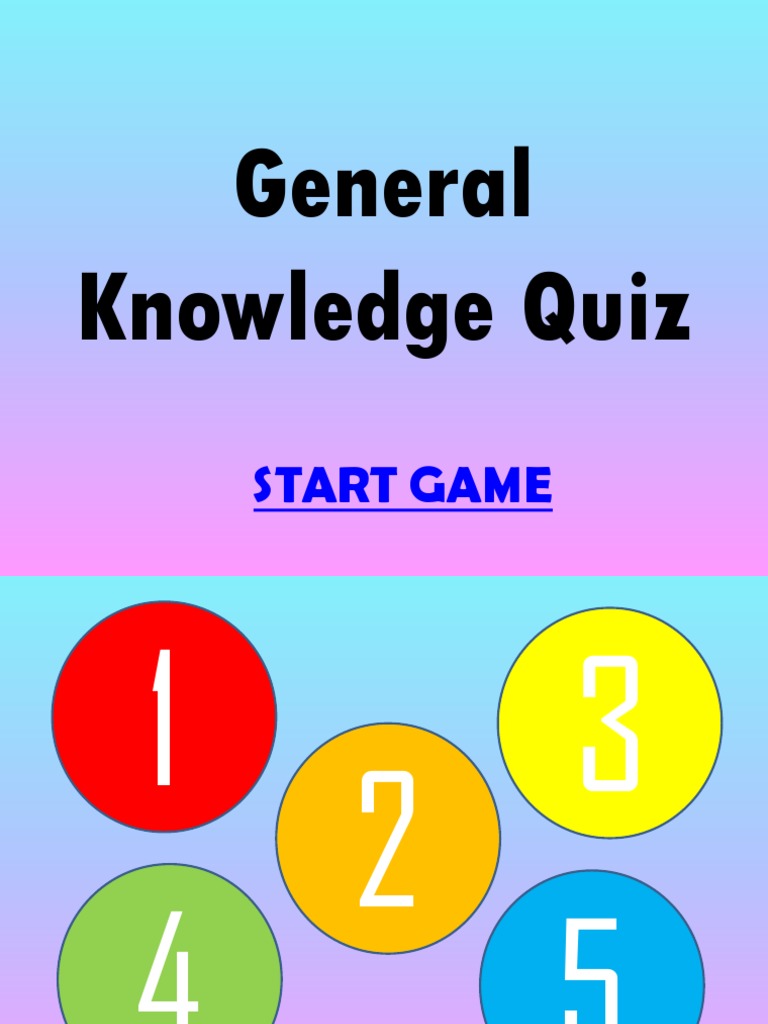 General Knowledge Quiz Questions | PDF