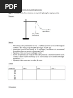 Lab Activity Bar Pendulum Experiment | PDF
