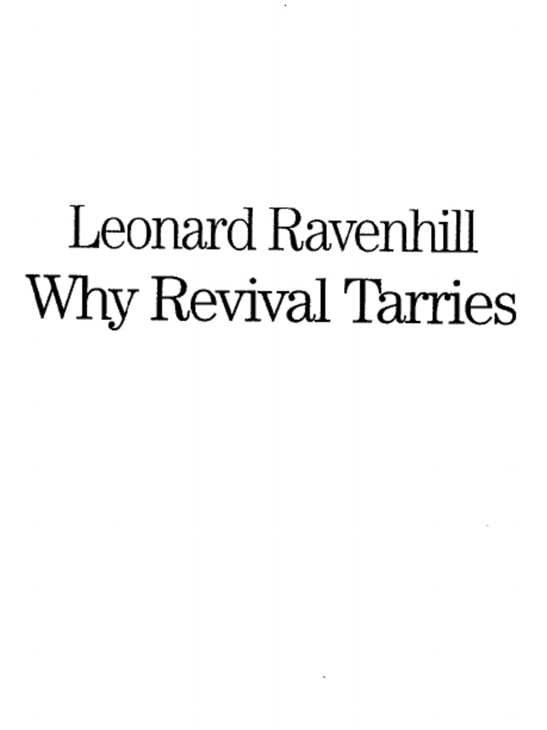 Why Revival Tarries - Leonard Ravenhill | PDF
