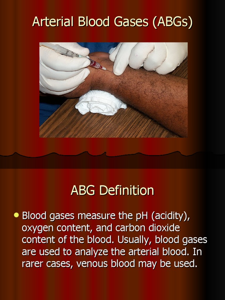 Arterial Blood Gases ABGs | PDF | Wellness | Science & Mathematics