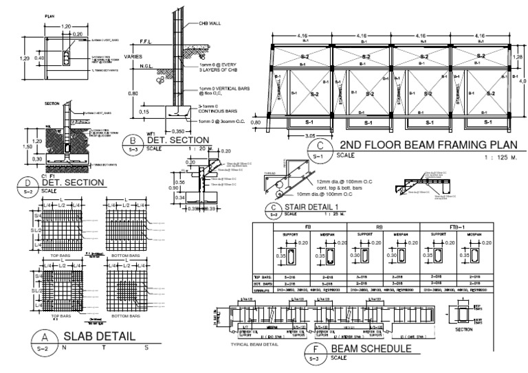 Slab Detail: 2Nd Floor Beam Framing Plan | Download Free PDF ...
