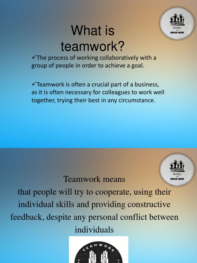 What Is Teamwork? | PDF | Leadership | Applied Psychology