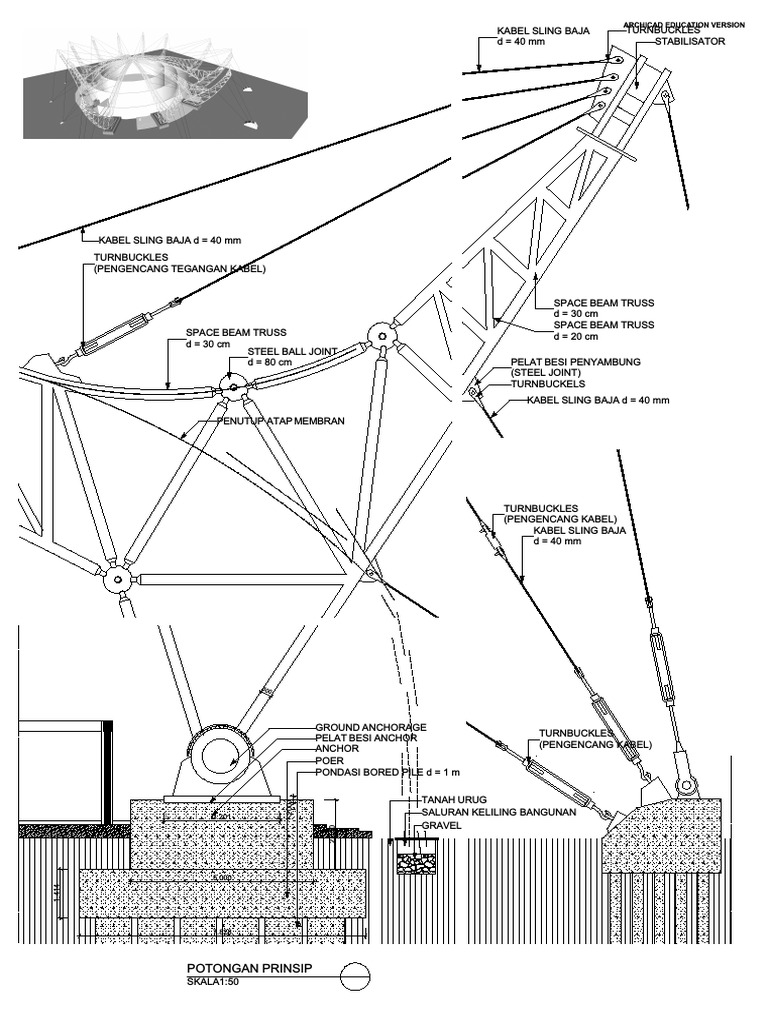 A.02 Potongan Prinsip | PDF | Structural Engineering | Civil Engineering
