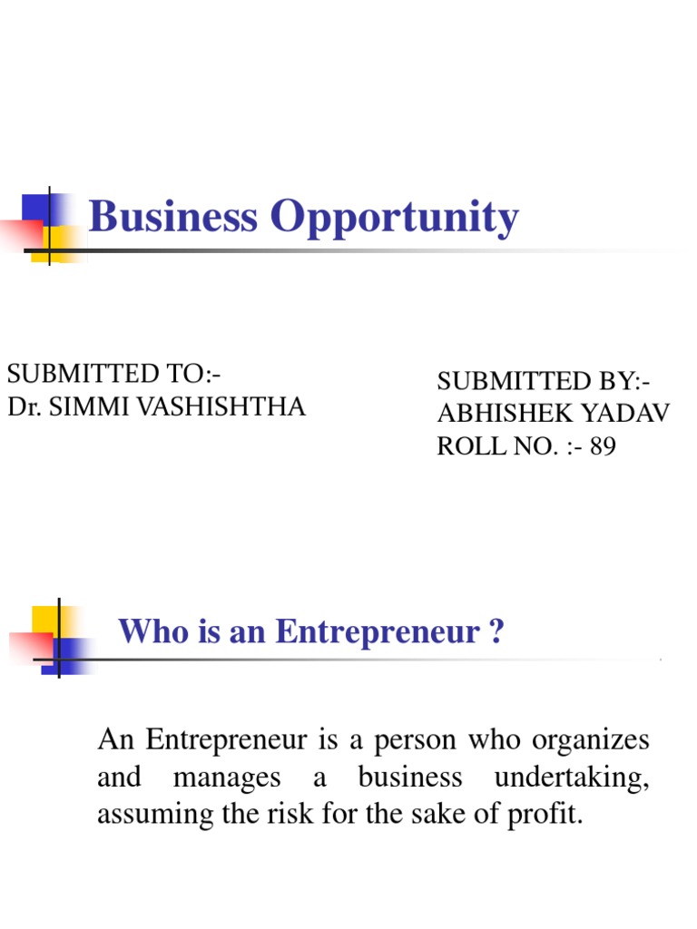 Identifying Business Opportunities | PDF | Entrepreneurship | Sales
