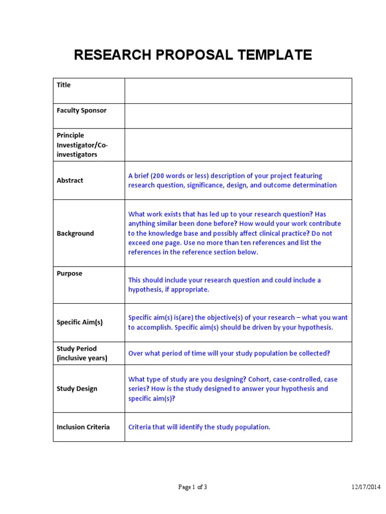 Example PHD Proposal | PDF | Question | Statistics