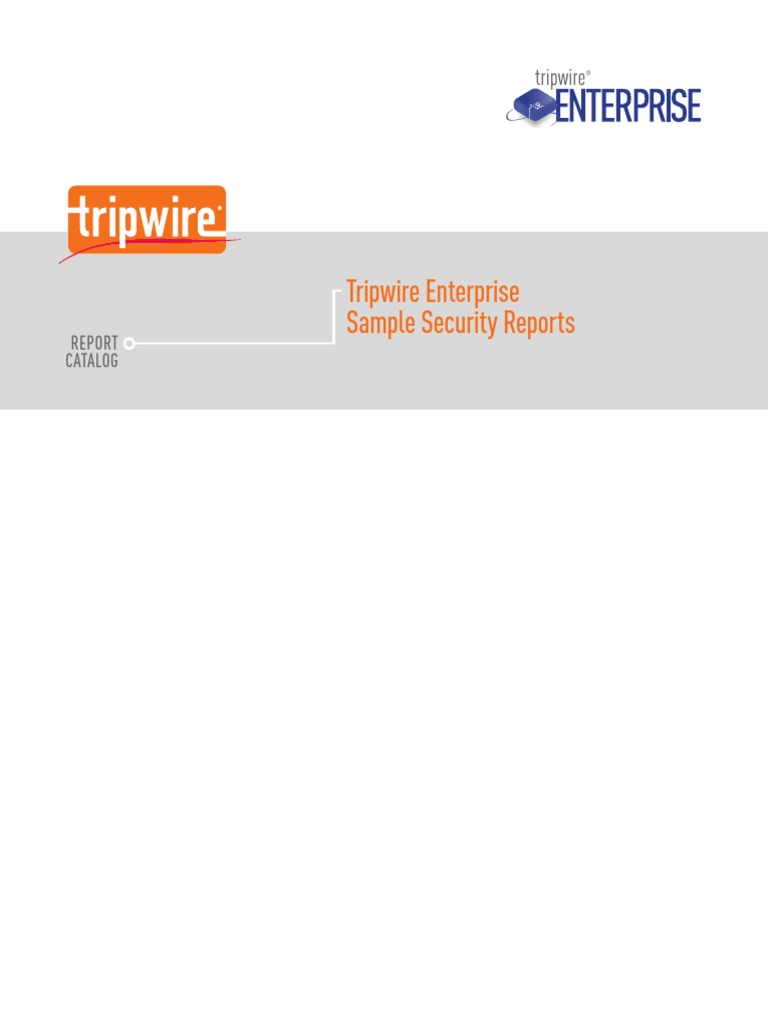 Tripwire Enterprise Security Report Samples PDF | PDF | Windows Server ...