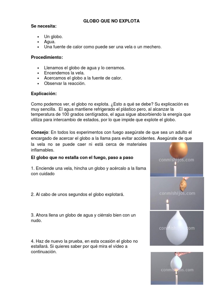 Experimento Del Globo Que No Explota | PDF