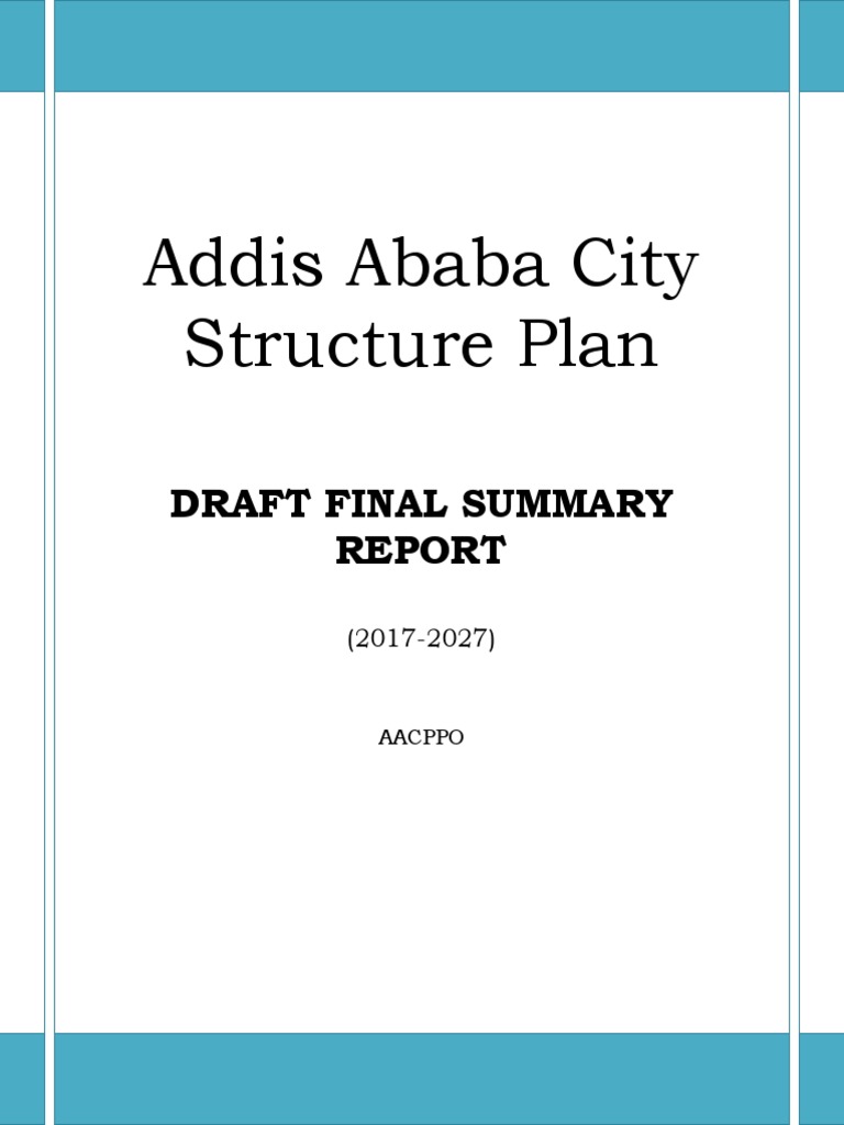 Addis Ababa City Structure Plan 2017-2027 | PDF | City | Ethiopia