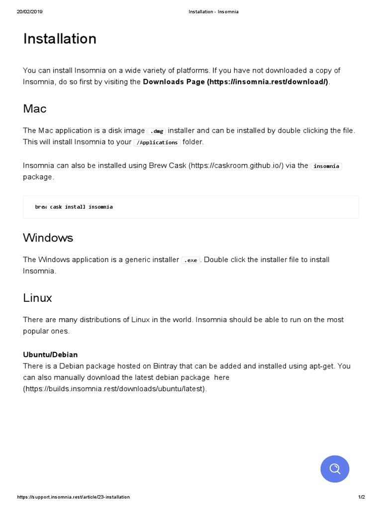 Installation - Insomnia PDF | PDF | Installation (Computer Programs ...