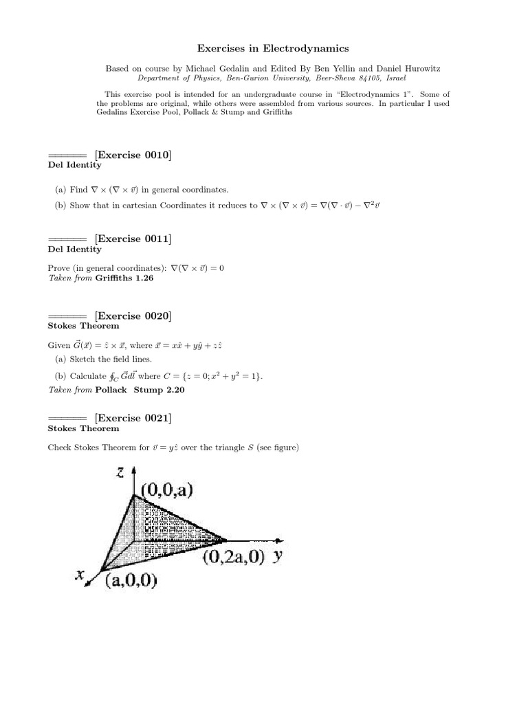 Exercises in Electrodynamics | PDF | Superconductivity | Electrical Resistivity And Conductivity
