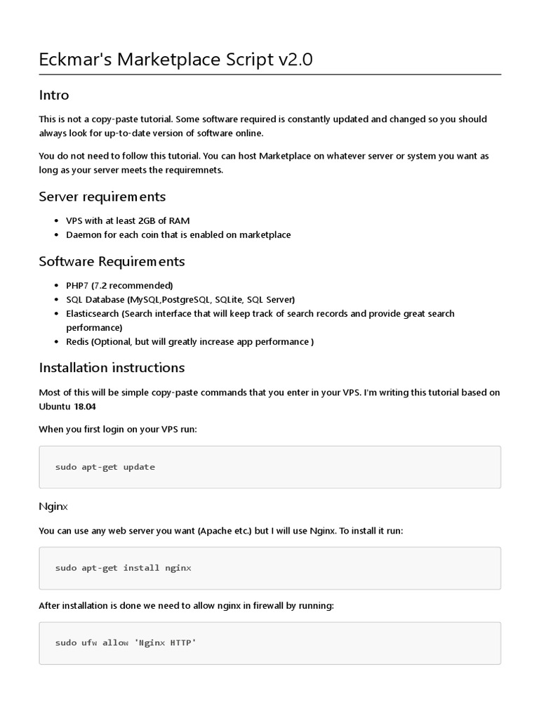 Eckmar's Marketplace Script v2.0 | PDF | Java Virtual Machine | Java (Programming Language)