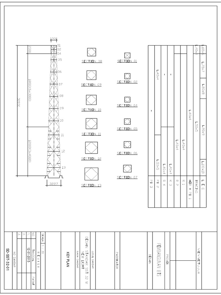 SST Tower Design and Drawings | PDF