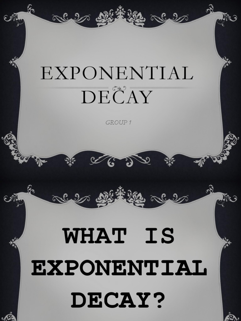 Exponential Decay | PDF | Radioactive Decay | Variable (Mathematics)