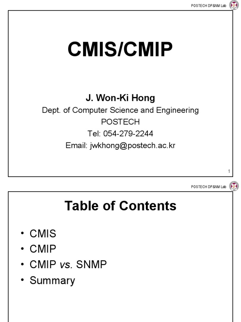 Cmis/Cmip: J. Won-Ki Hong | PDF
