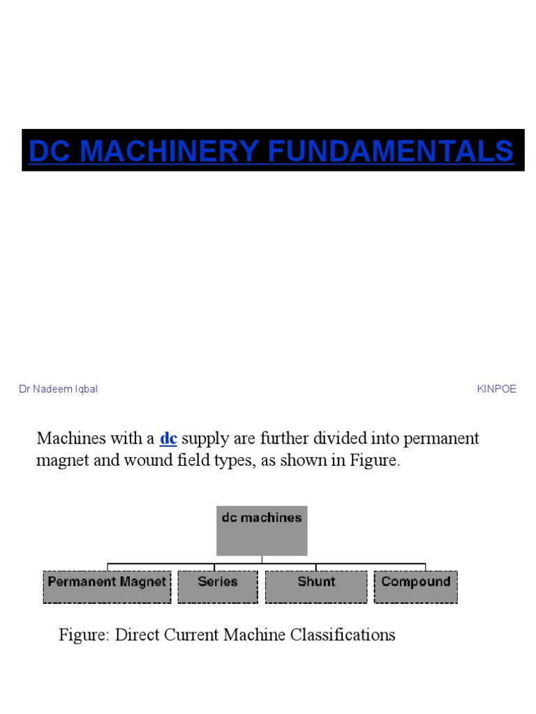 DC Machinery Fundamentals Explained | PDF | Electric Motor | Direct Current