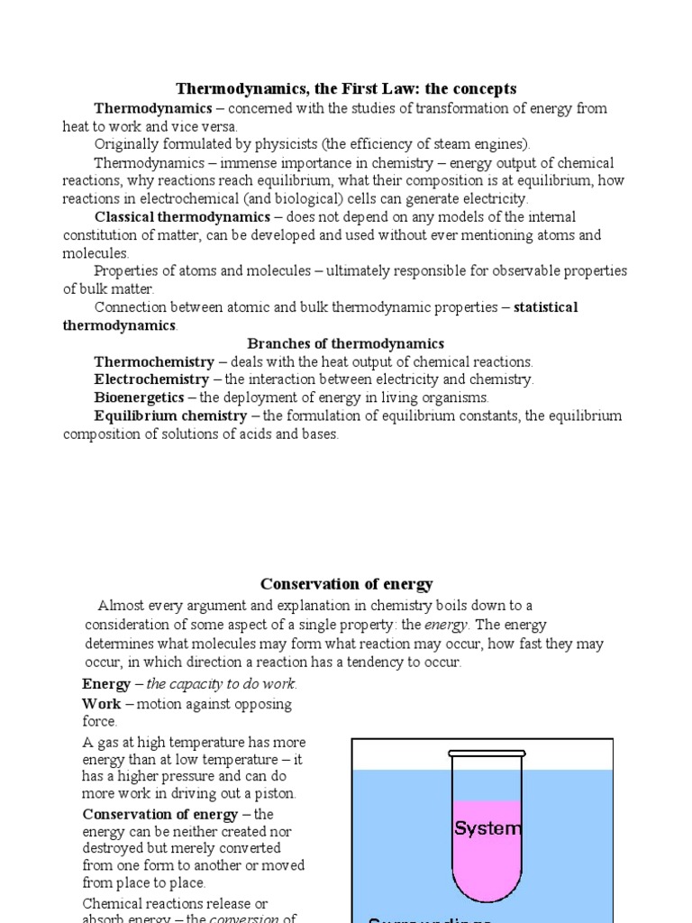 First Law Thermo PDF | PDF | Enthalpy | Heat