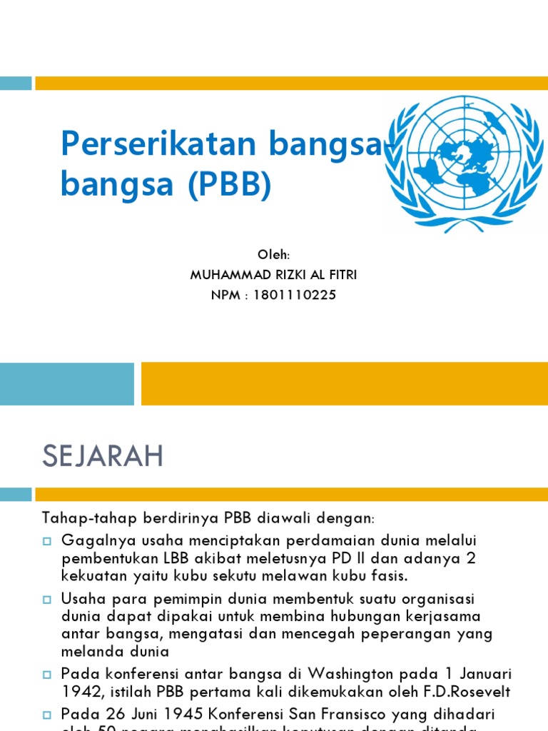 Sejarah dan Struktur PBB | PDF