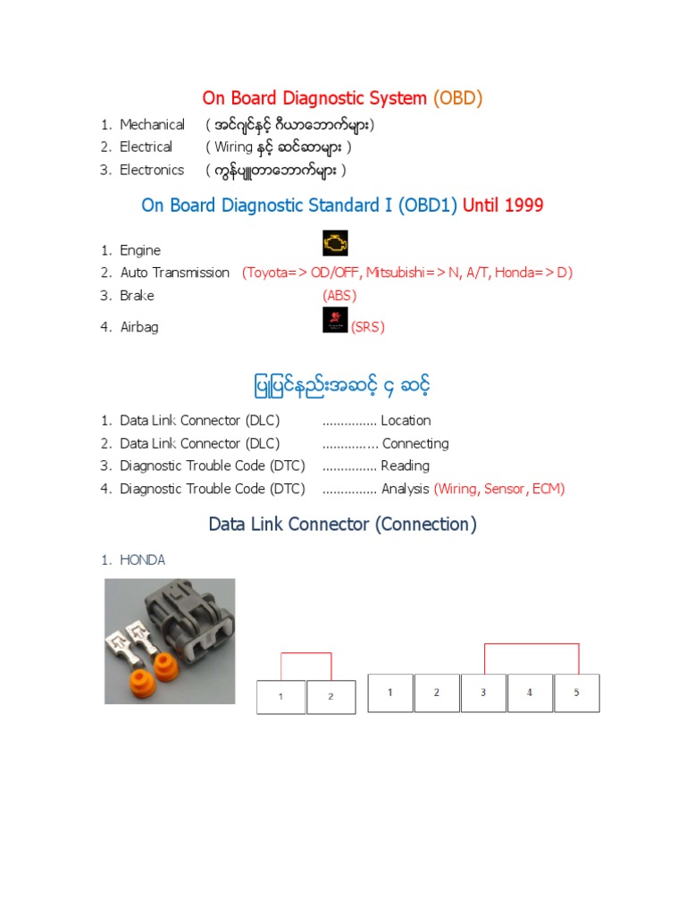 Odb Book | PDF | Motor Vehicle Manufacturers Of Japan | Land Vehicles