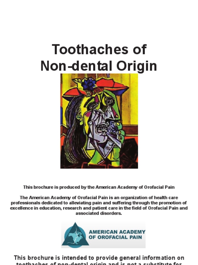 Toothache Brochure 12-11 | PDF | Symptoms And Signs | Medical Specialties