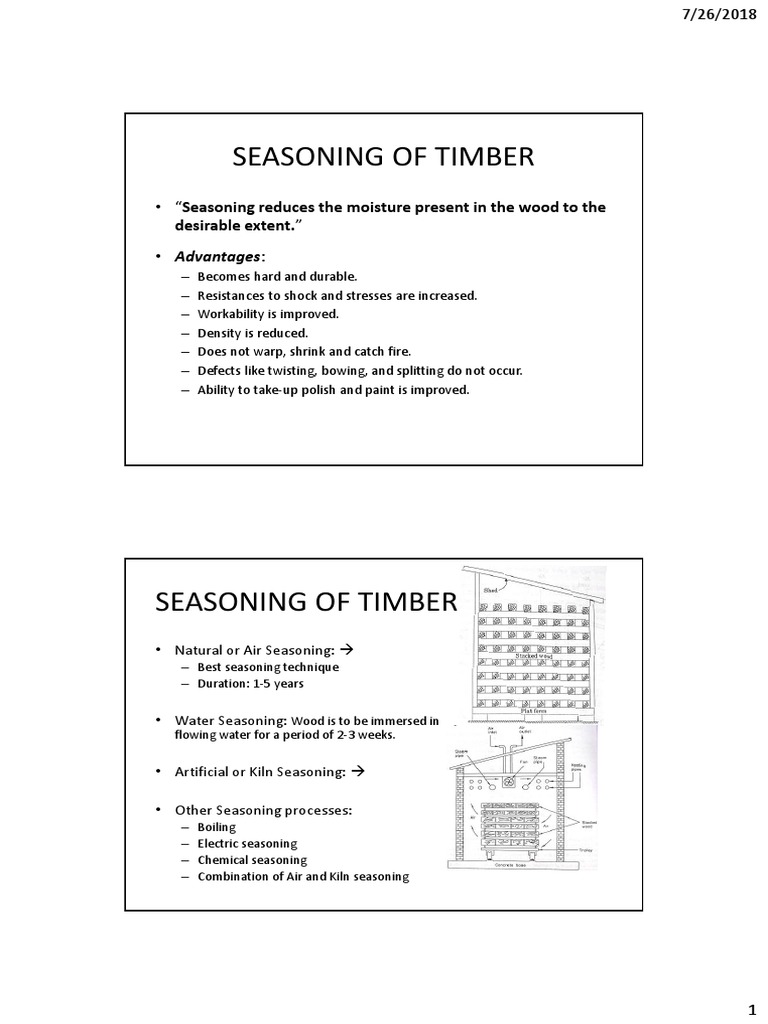 Timber Seasoning Techniques Explained | PDF
