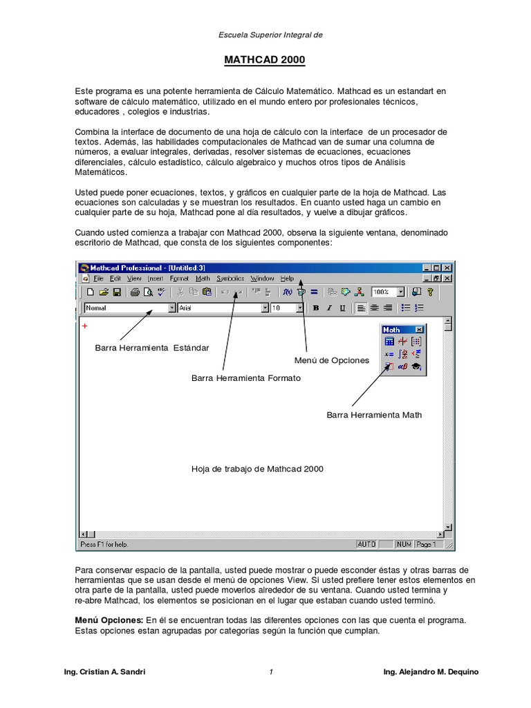Mathcad - Mathcad 2000 Curso | PDF | Integral | Derivado