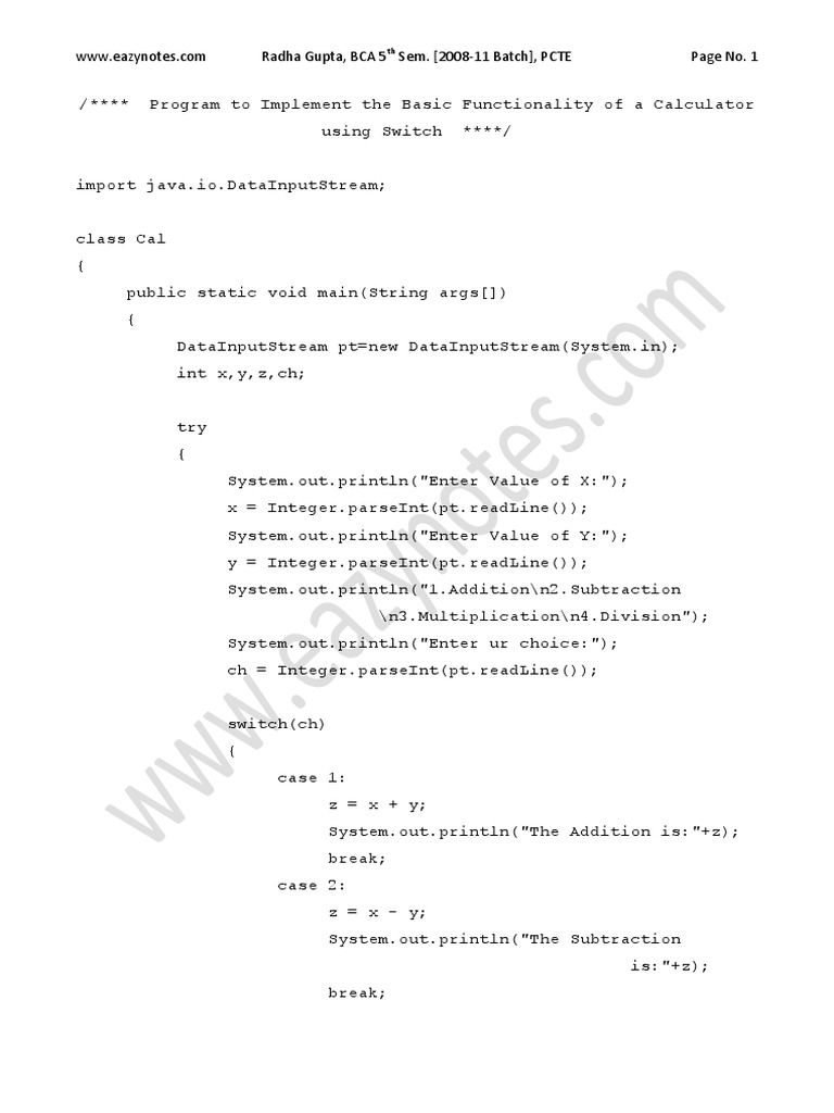 Java Program To Add Two Matrices | PDF