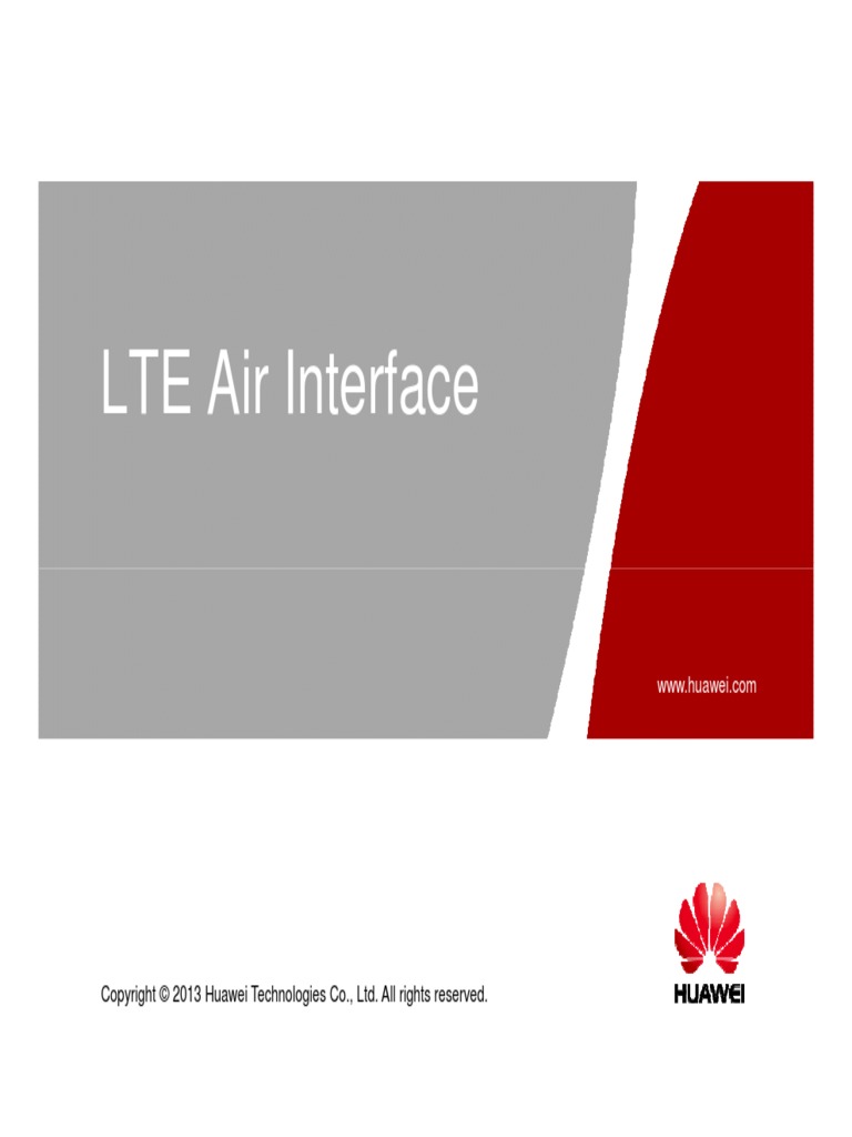 LTE Air Interface | PDF | Orthogonal Frequency Division Multiplexing | Radio Resource Management
