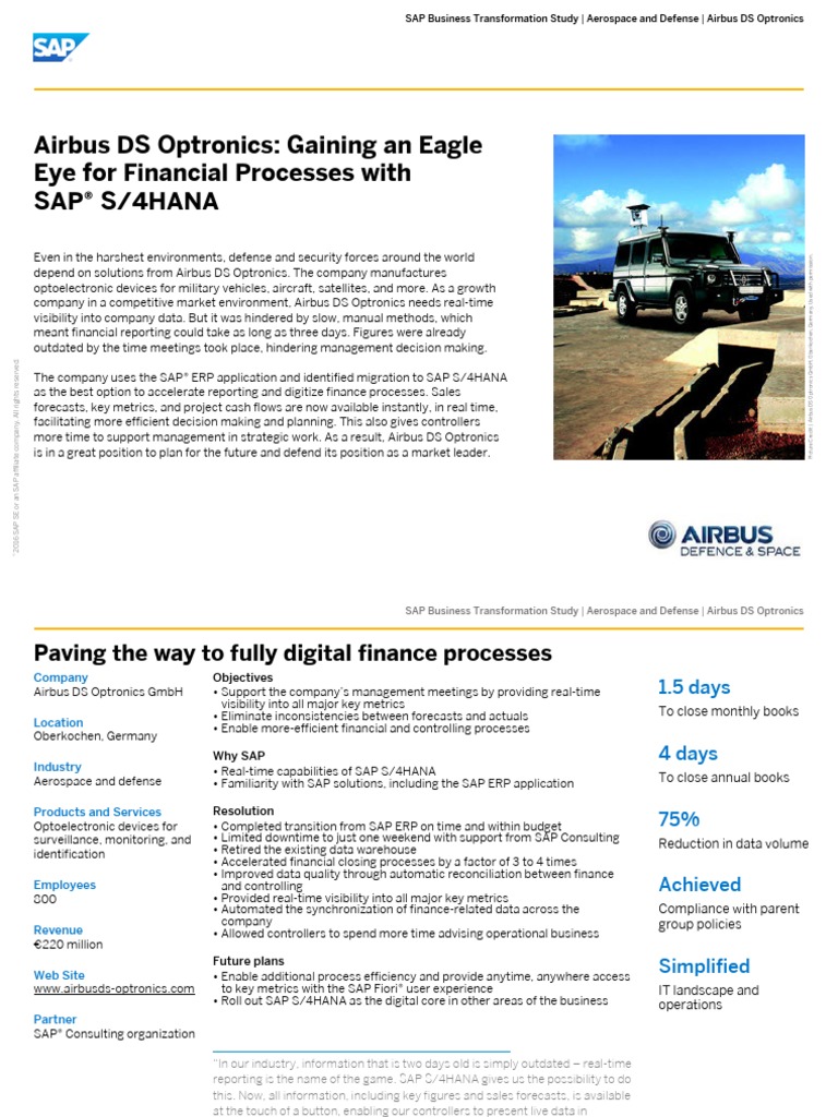 Airbus DS Optronics: Gaining An Eagle Eye For Financial Processes With ...