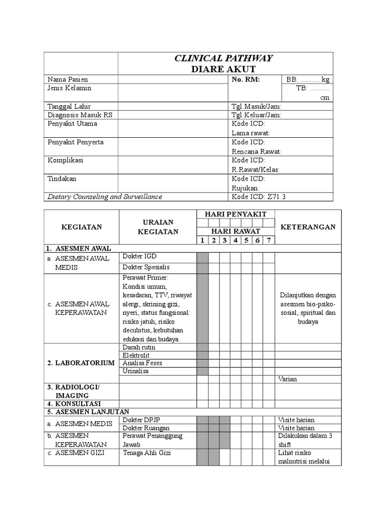 Clinical Pathway Diare | PDF