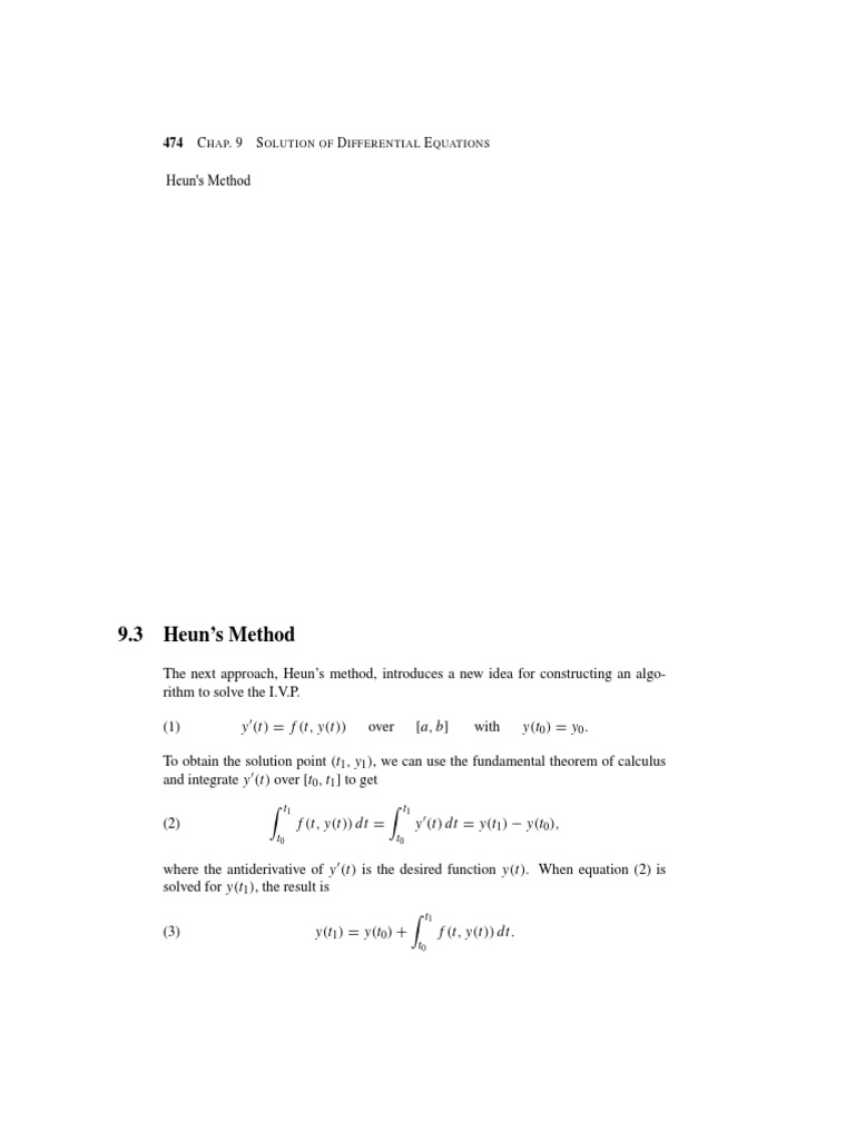 Metodo de Heun | PDF | Teaching Mathematics | Mathematical Analysis