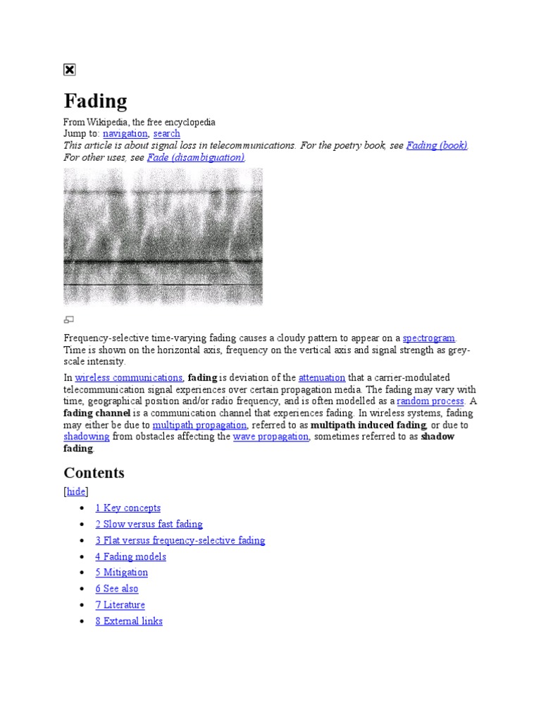 Fading | PDF | Broadcasting | Waves