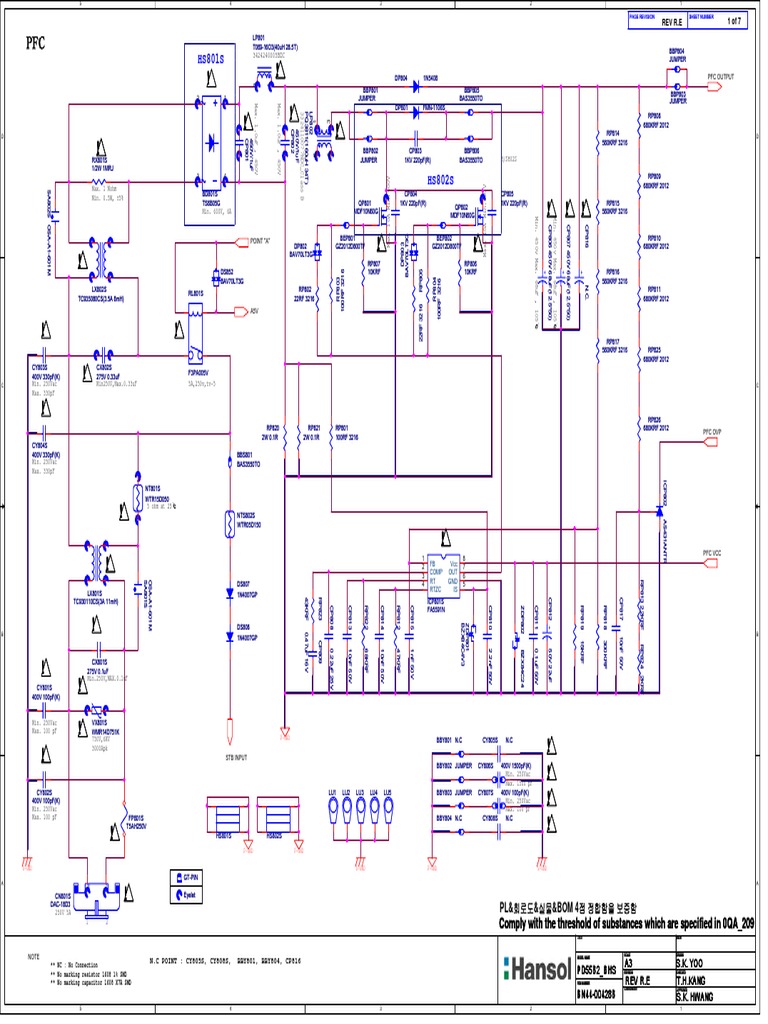 Samsung BN44-00428B PSU Schematic PDF | PDF