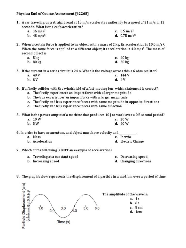 Physics Final | PDF | Force | Acceleration