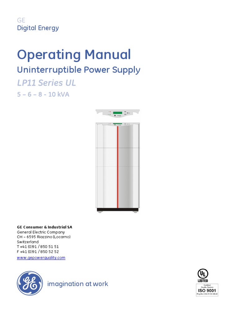 Operating Manual: Uninterruptible Power Supply | PDF | Power Supply ...