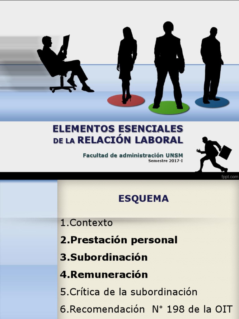 Sesion 03 Elementos Esenciales de La Relación Laboral | PDF | Derecho ...