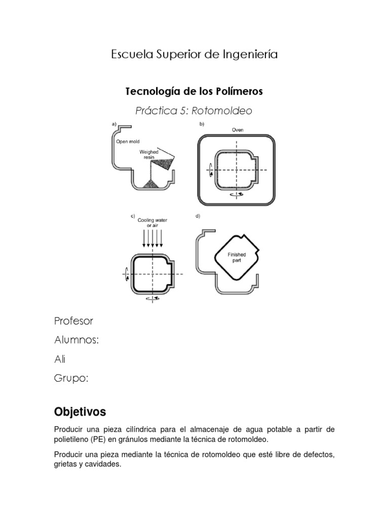 Rotomoldeo en Ingeniería de Polímeros | PDF | Polietileno | El plastico