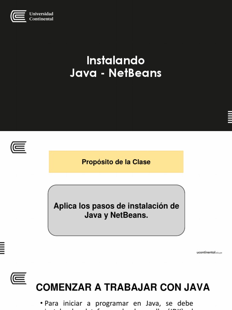 Guía de Instalación de Java y NetBeans | PDF | Java (lenguaje de programación) | Programa de ...