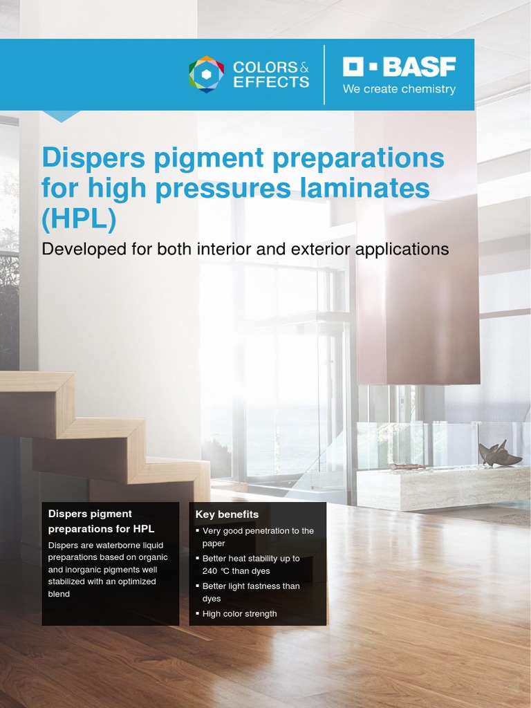 Dispers Pigment Preparations For High Pressures Laminates HPL 2017-11 ...