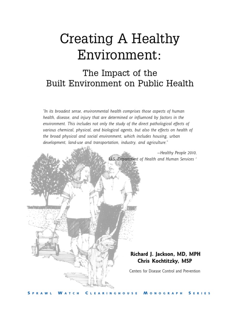 Creating A Healthy Environment | PDF | Air Pollution | Centers For ...