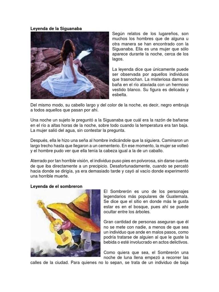 Leyenda de La Siguanaba | PDF | Pollo