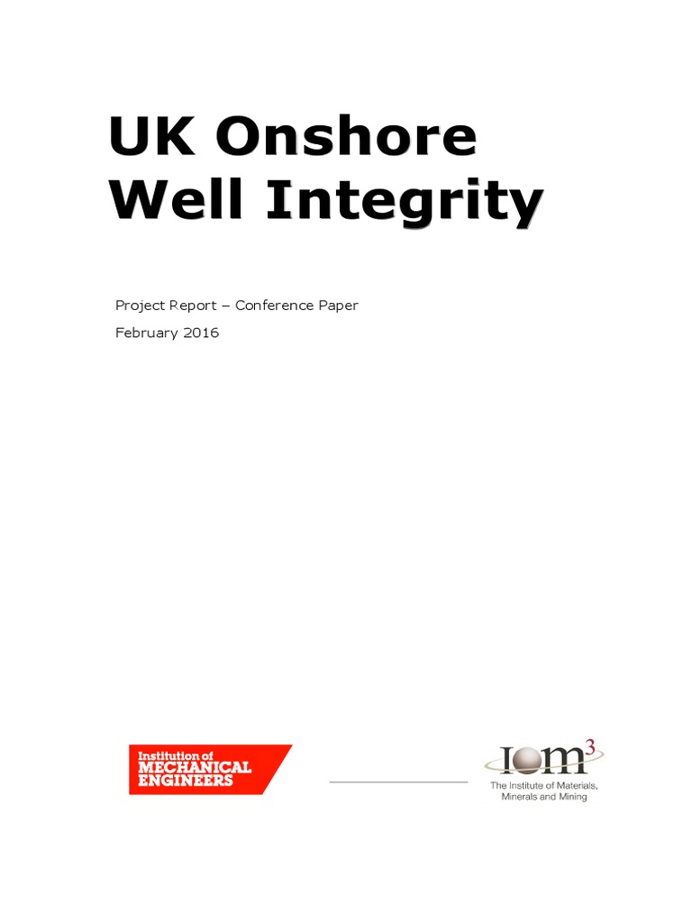 Uk Onshore Well Integrity | PDF | Casing (Borehole) | Oil Well