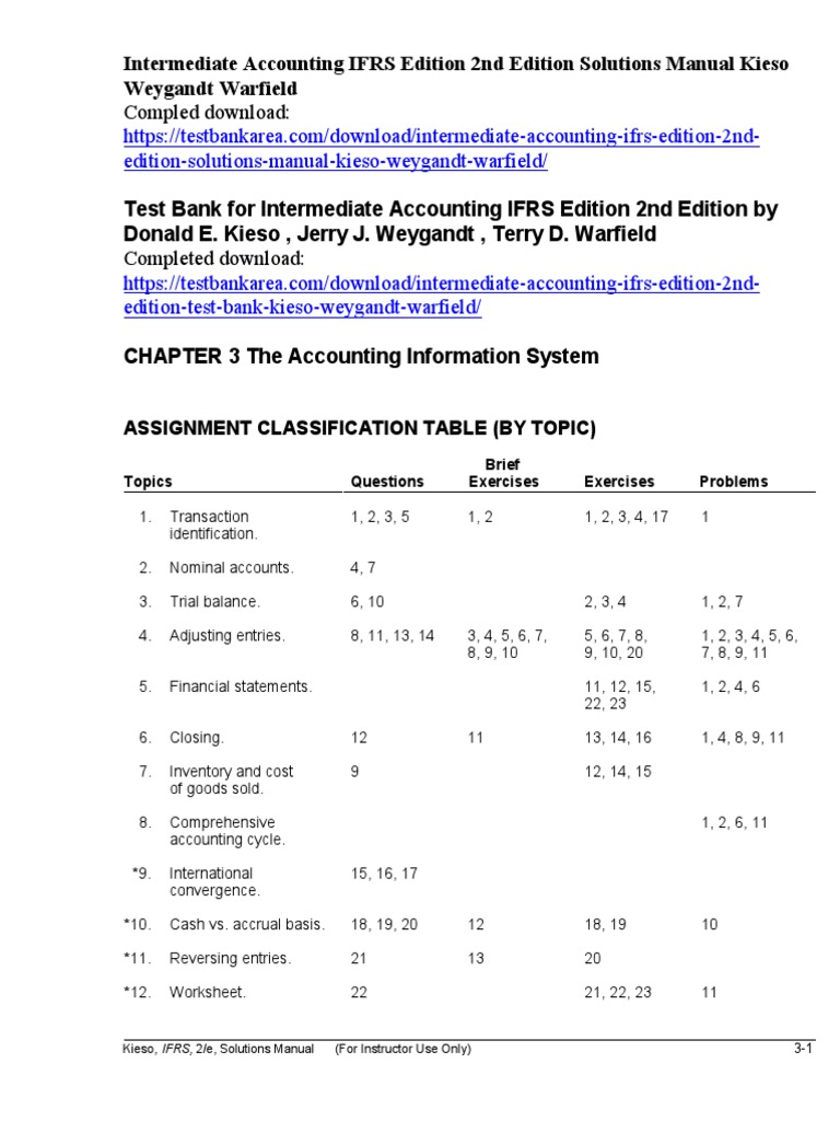 Solution Manual AKM Kieso IFRS PDF | PDF