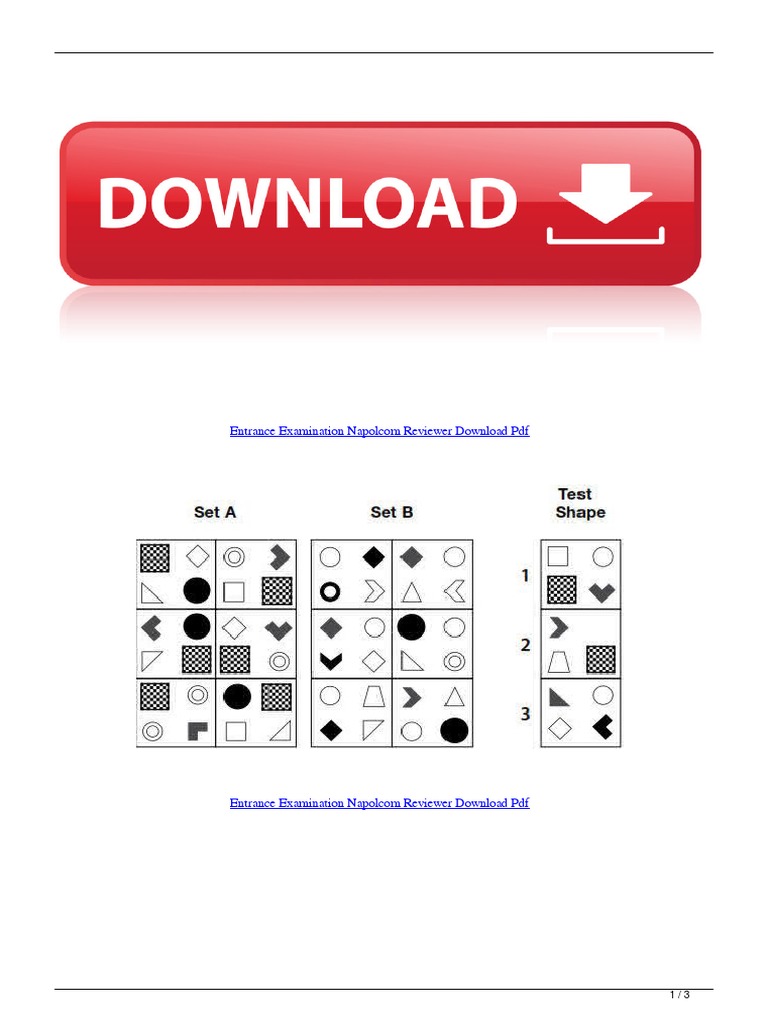 Free Napolcom Entrance Exam PDF Download | PDF | Digital Technology ...