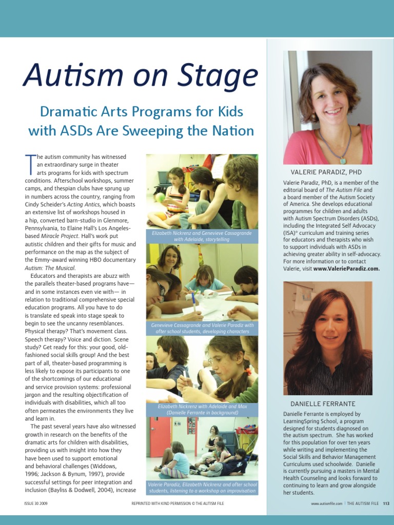 Autism On Stage: Dramatic Arts Programs For Kids With ASDs Are Sweeping ...