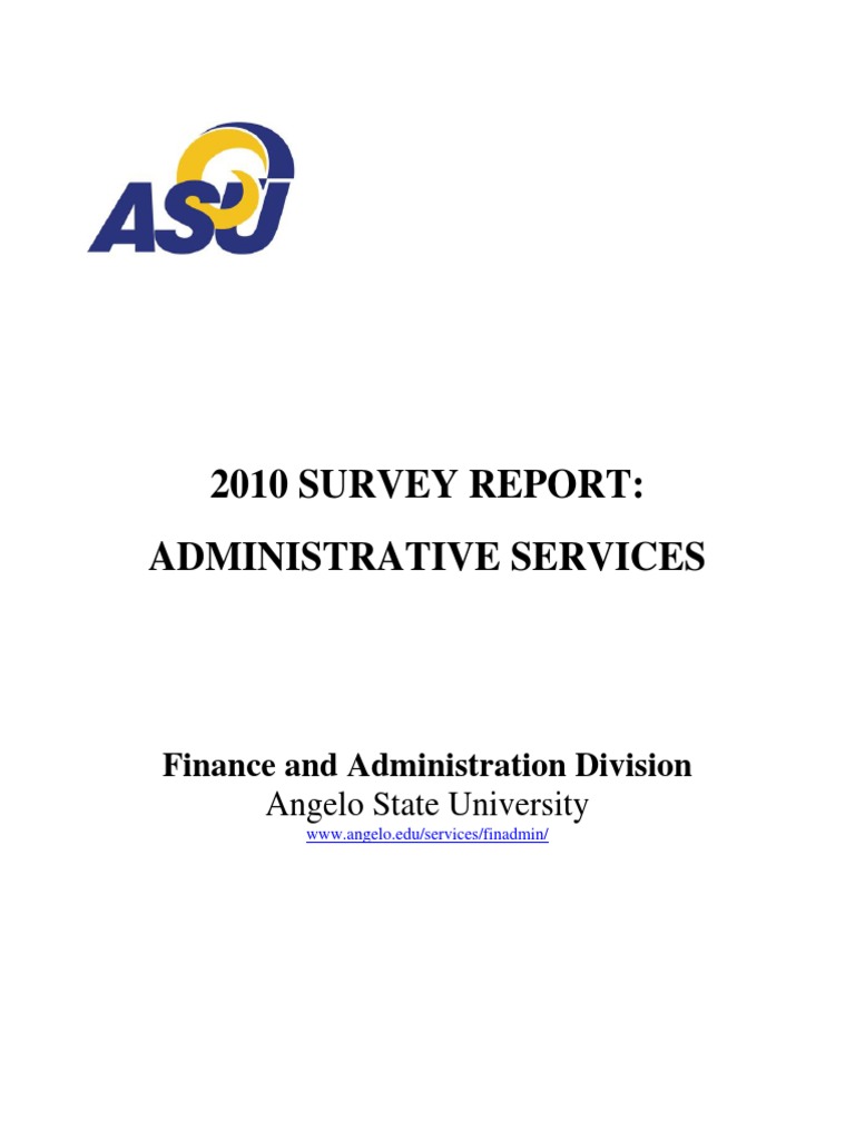 2010 ASU Administrative Services Survey | PDF | Usability | Survey ...