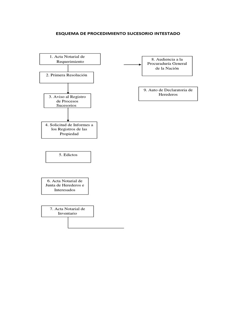 Esquema Proceso Sucesorio Intestado | PDF | Sociedad de responsabilidad ...