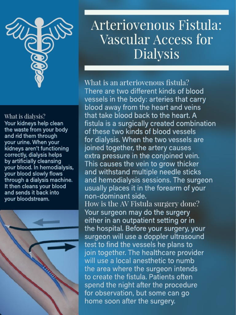Arteriovenous Fistula for Dialysis Access | PDF | Wellness | Science ...